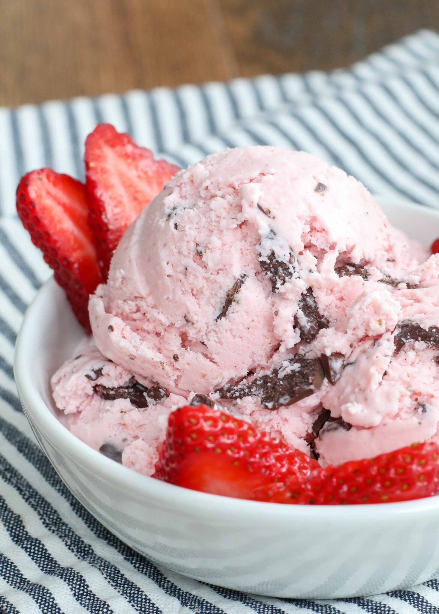 Chocolate Covered Strawberry Ice Cream - Barefeet in the Kitchen