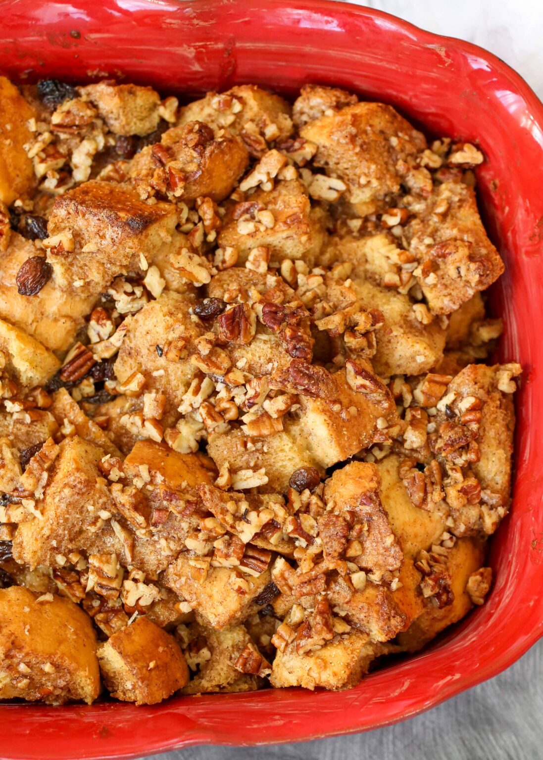 Pecan Praline French Toast Bake - Barefeet in the Kitchen