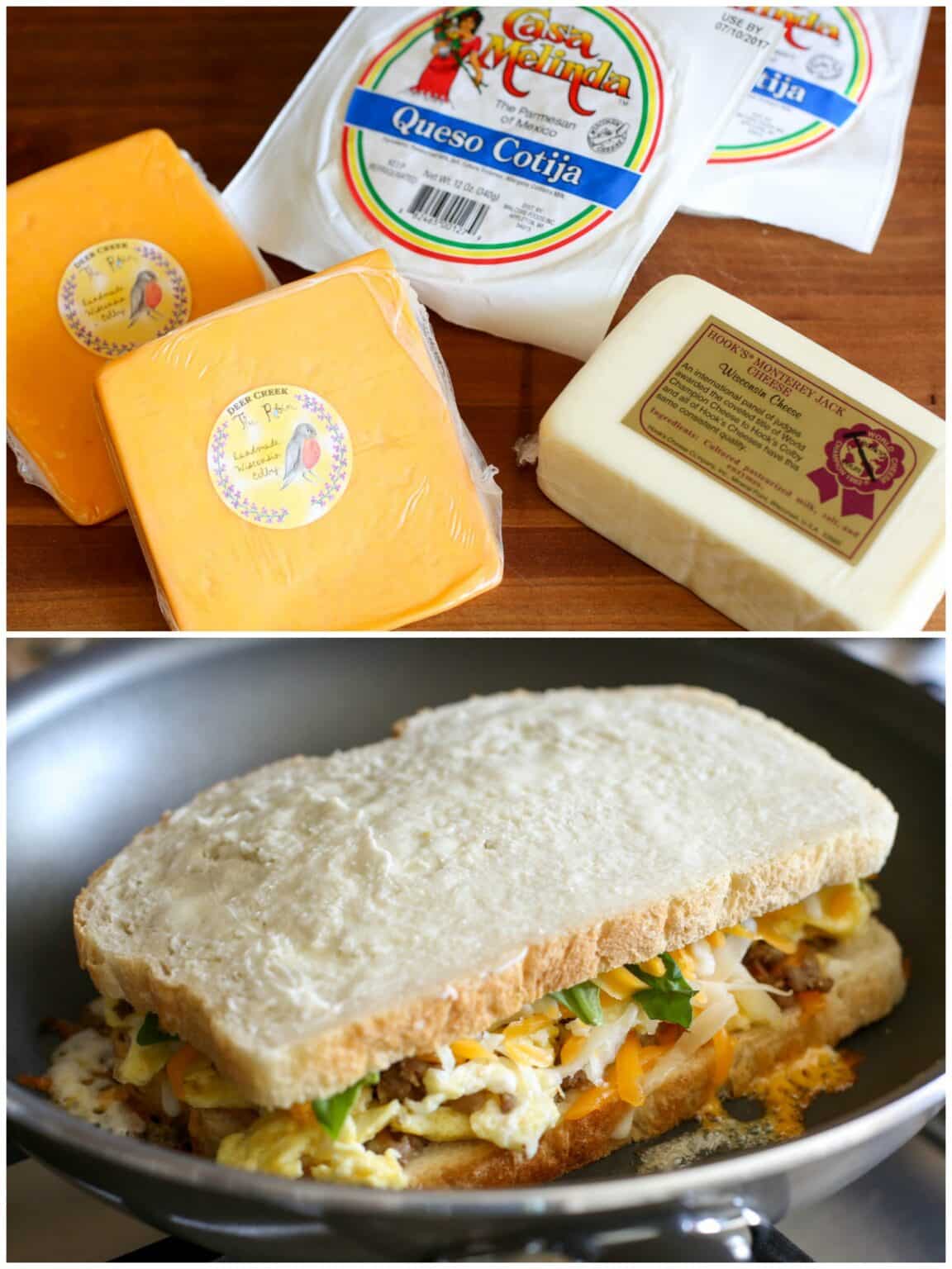 Breakfast Grilled Cheese - Barefeet in the Kitchen