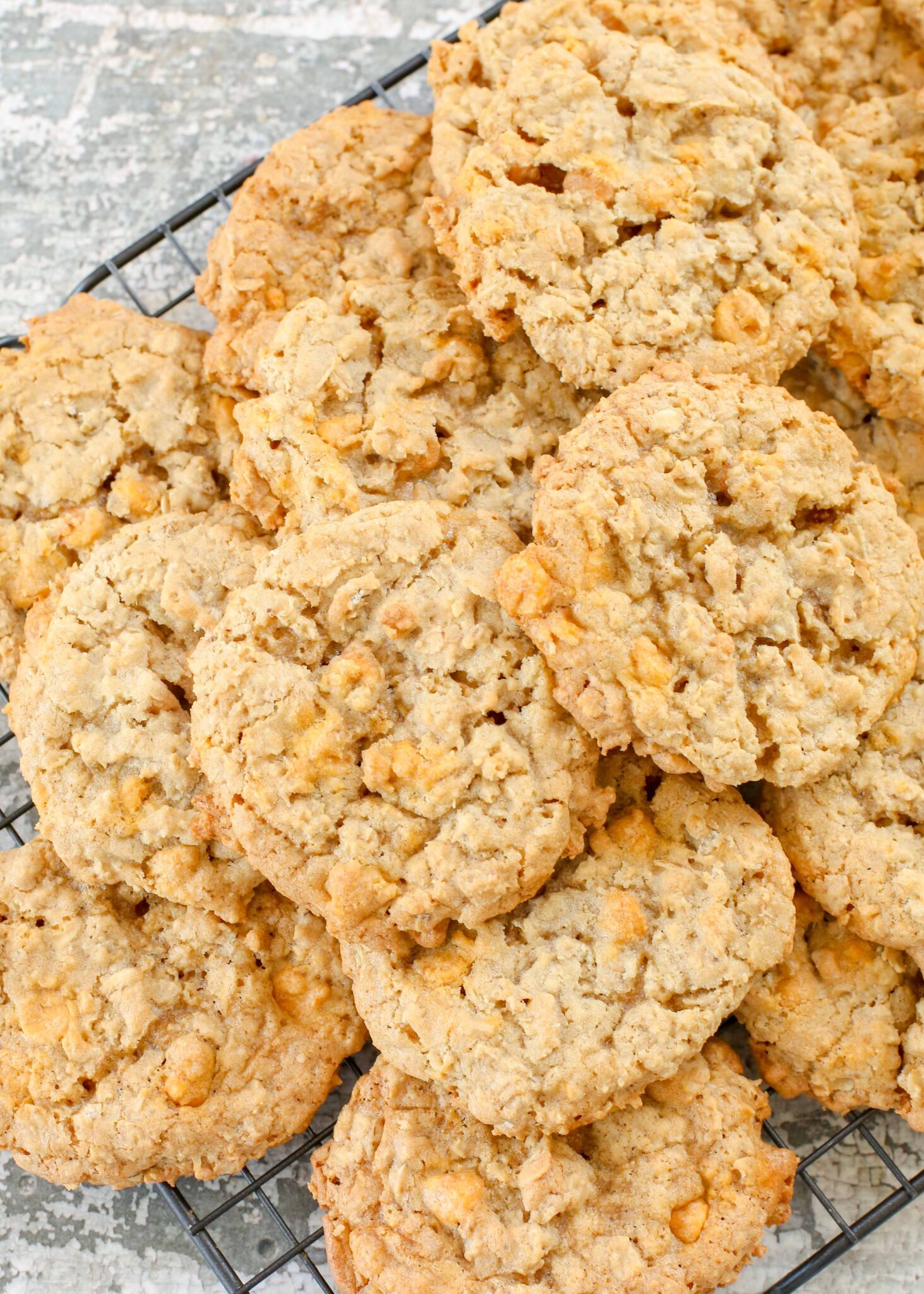 Soft and Chewy Oatmeal Butterscotch Cookies - Barefeet in the Kitchen