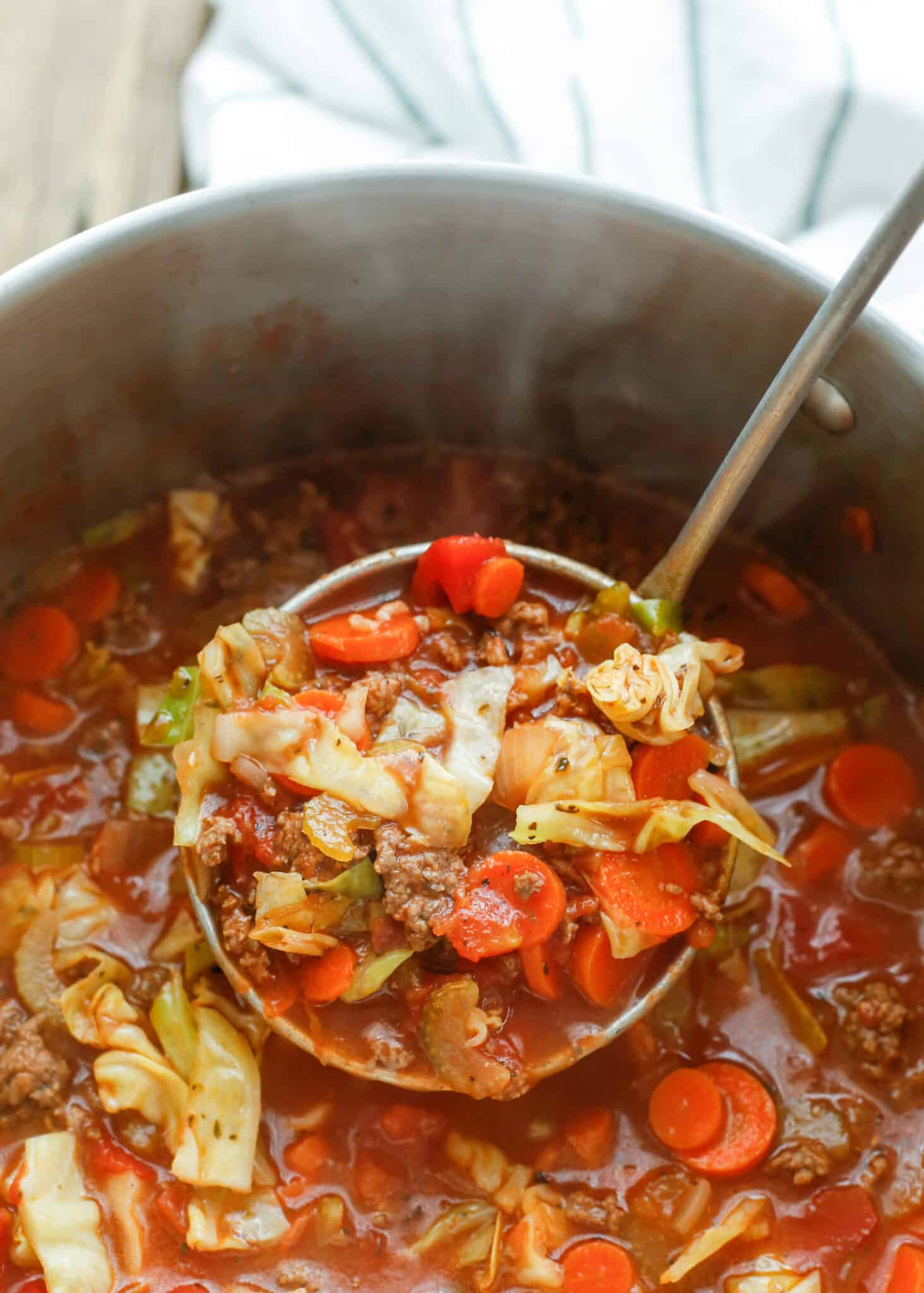 Hearty Italian Vegetable Beef Soup - Barefeet in the Kitchen