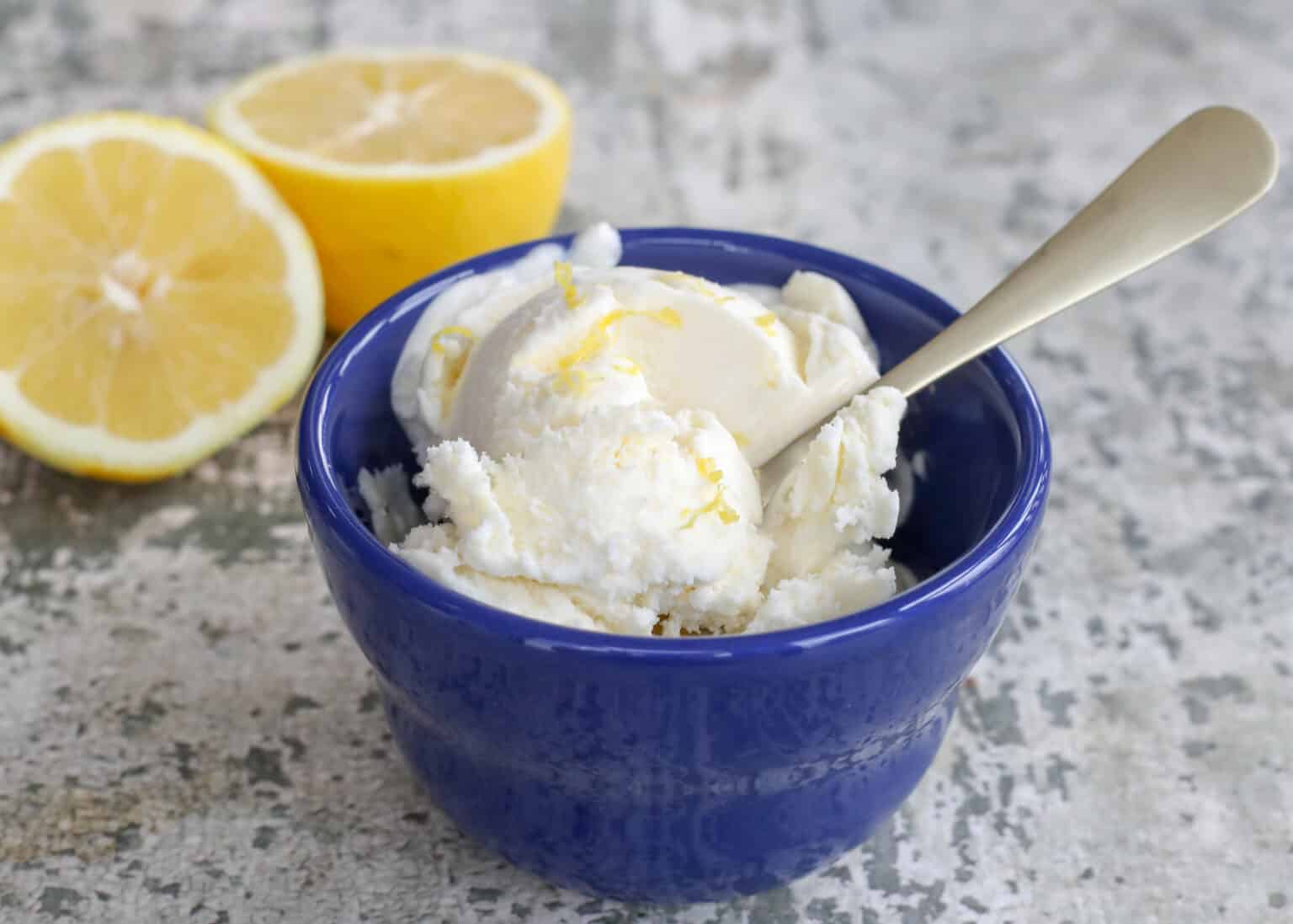 Lemon Ice Cream - Barefeet in the Kitchen