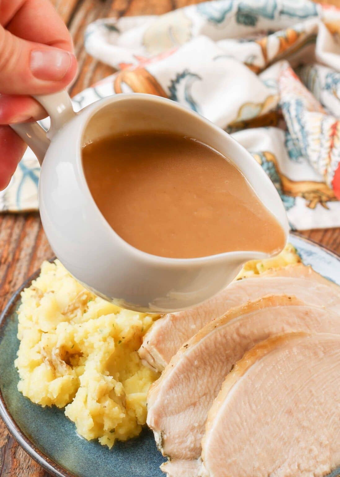 Perfect Brown Gravy (made without meat drippings) - Barefeet in the Kitchen