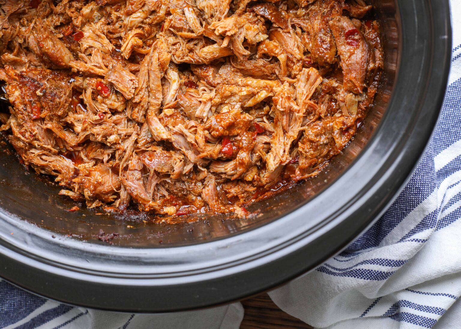 Slow Cooker Mexican Pulled Pork - Barefeet in the Kitchen