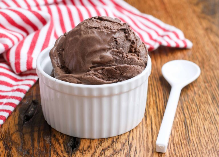 The Best (and Easiest) Chocolate Ice Cream - Barefeet in the Kitchen