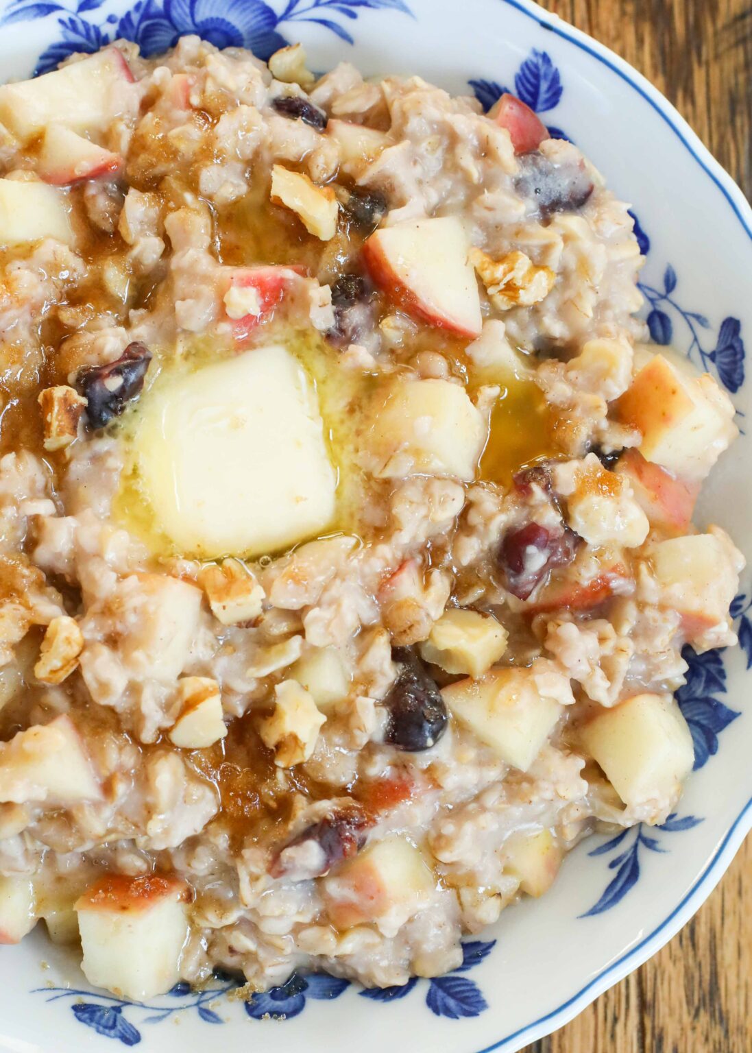 Cranberry Apple Walnut Oatmeal - Barefeet in the Kitchen