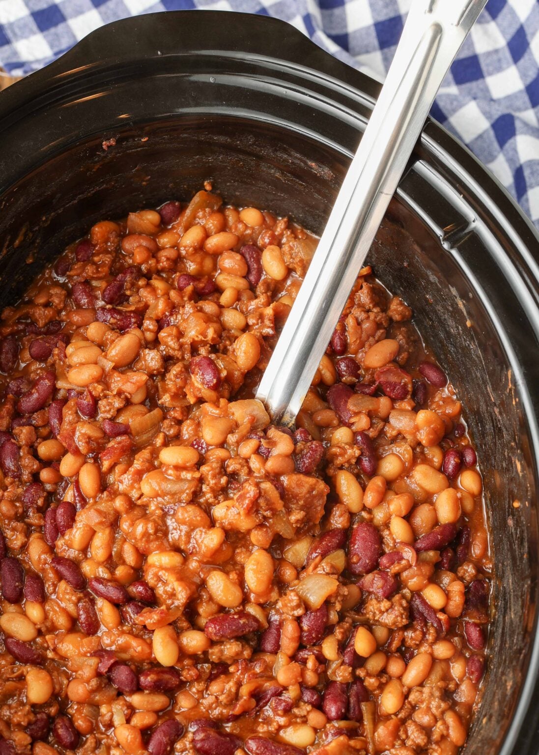 The BEST Slow Cooker Baked Beans - Barefeet In The Kitchen