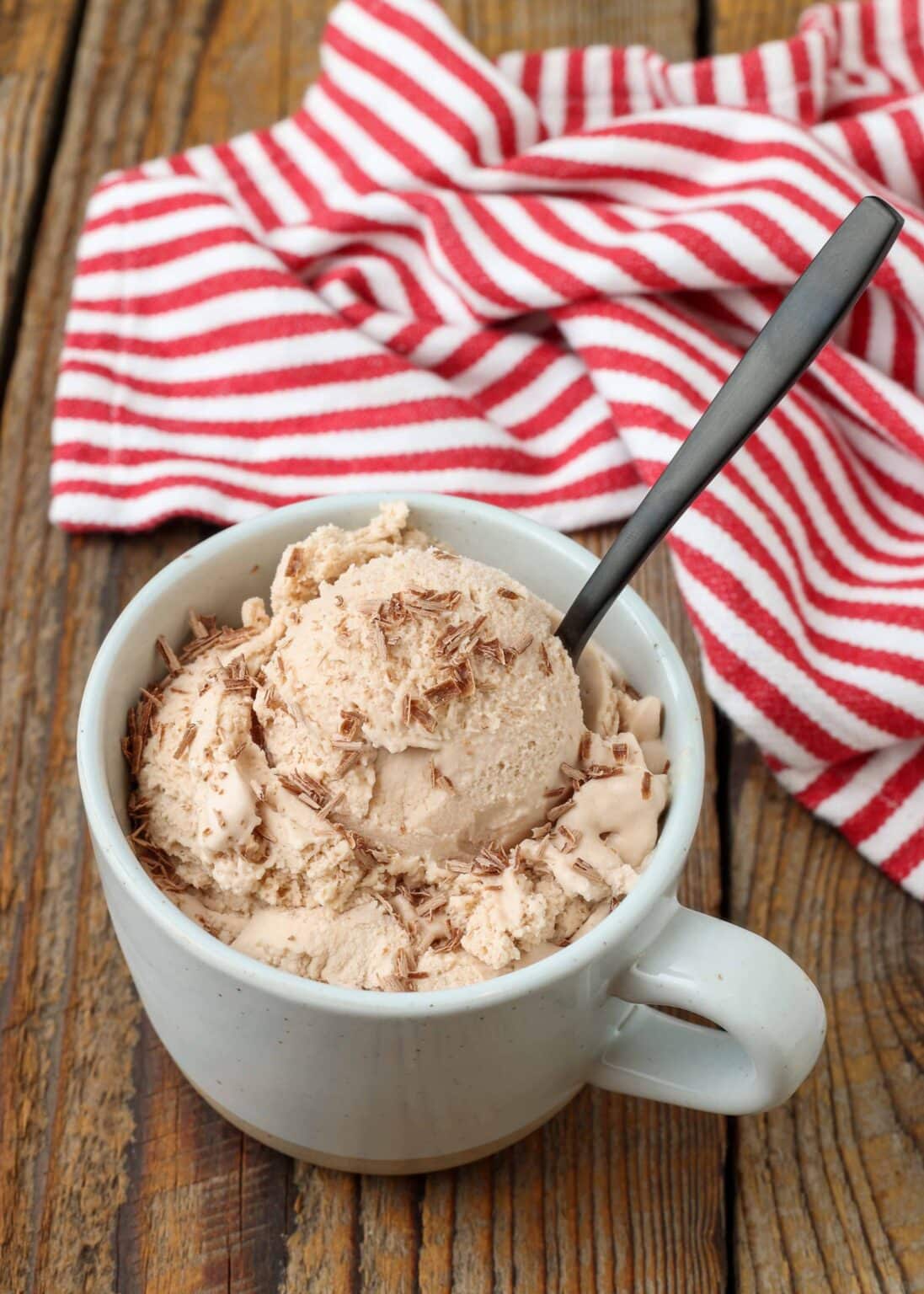 Peppermint Mocha Ice Cream - Barefeet in the Kitchen