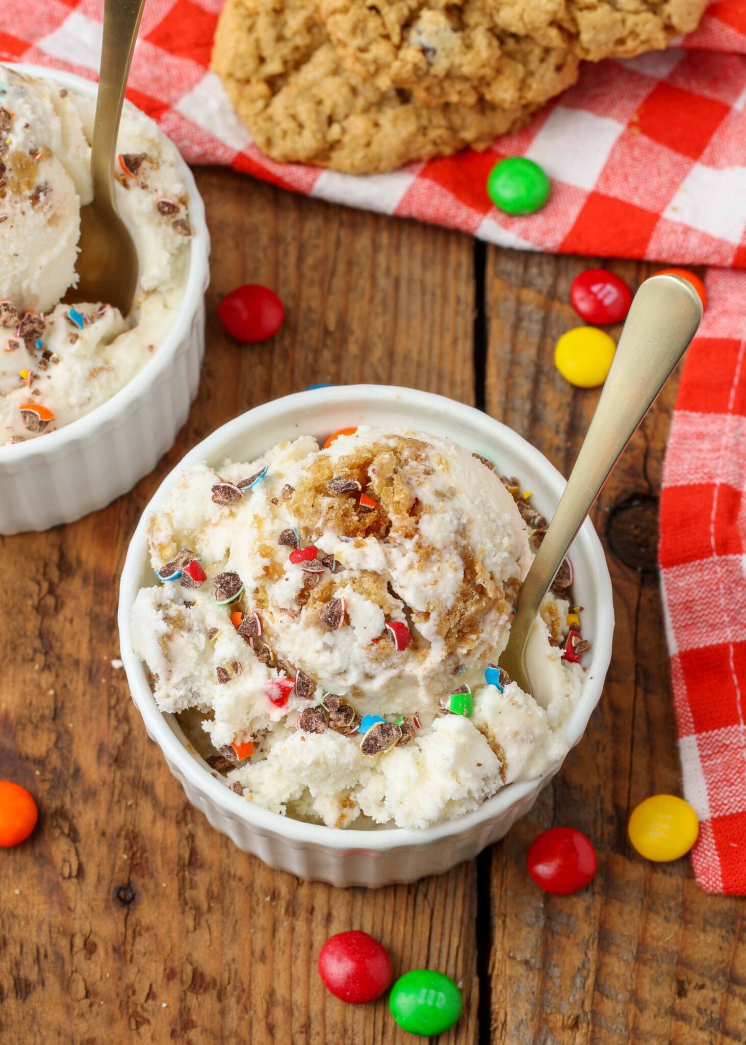 Monster Cookie Ice Cream - Barefeet in the Kitchen