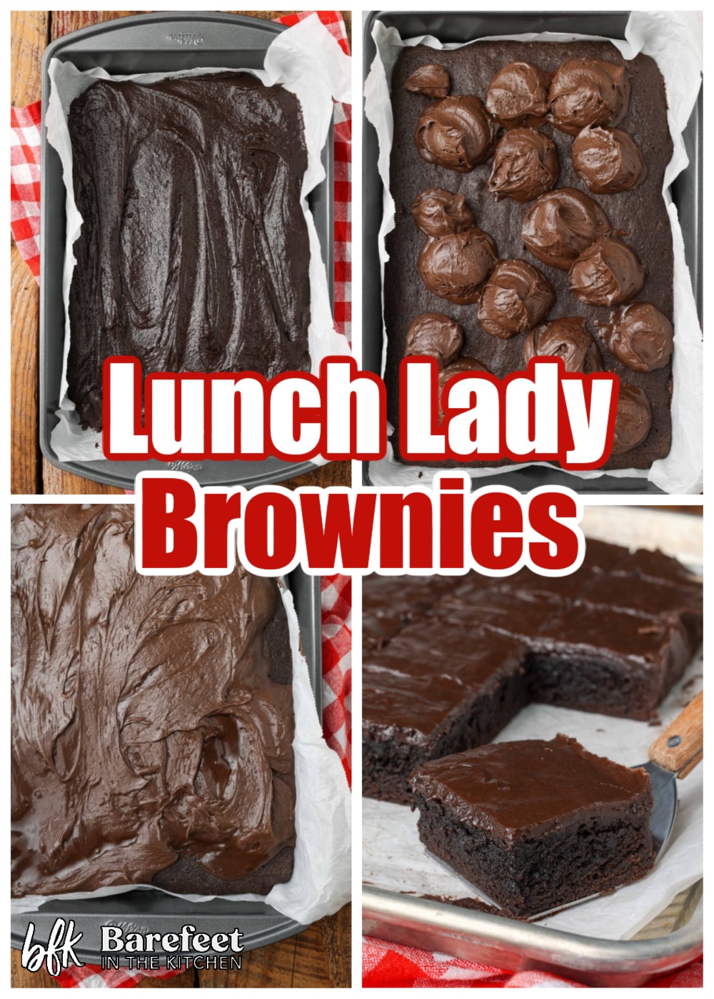 Lunch Lady Brownies - Barefeet in the Kitchen