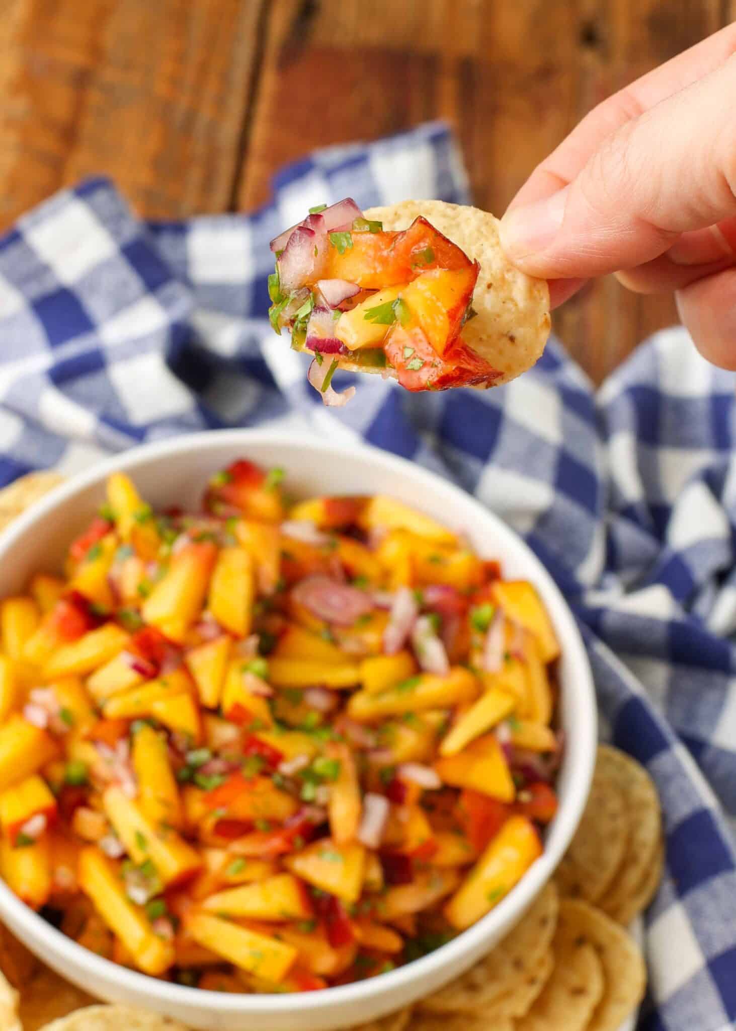 Peach Jalapeno Salsa - Barefeet in the Kitchen