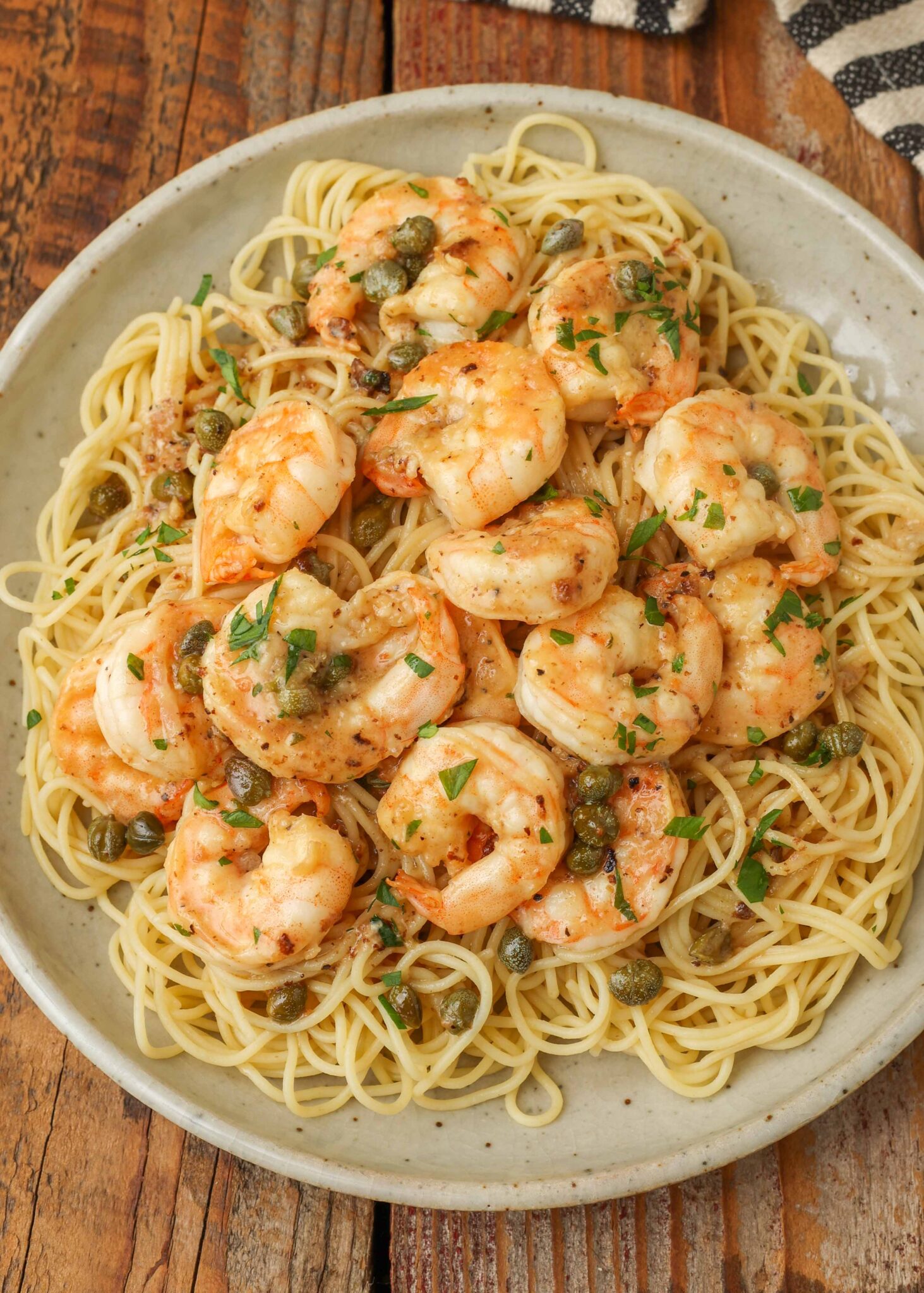 Weeknight Shrimp Piccata - Barefeet in the Kitchen