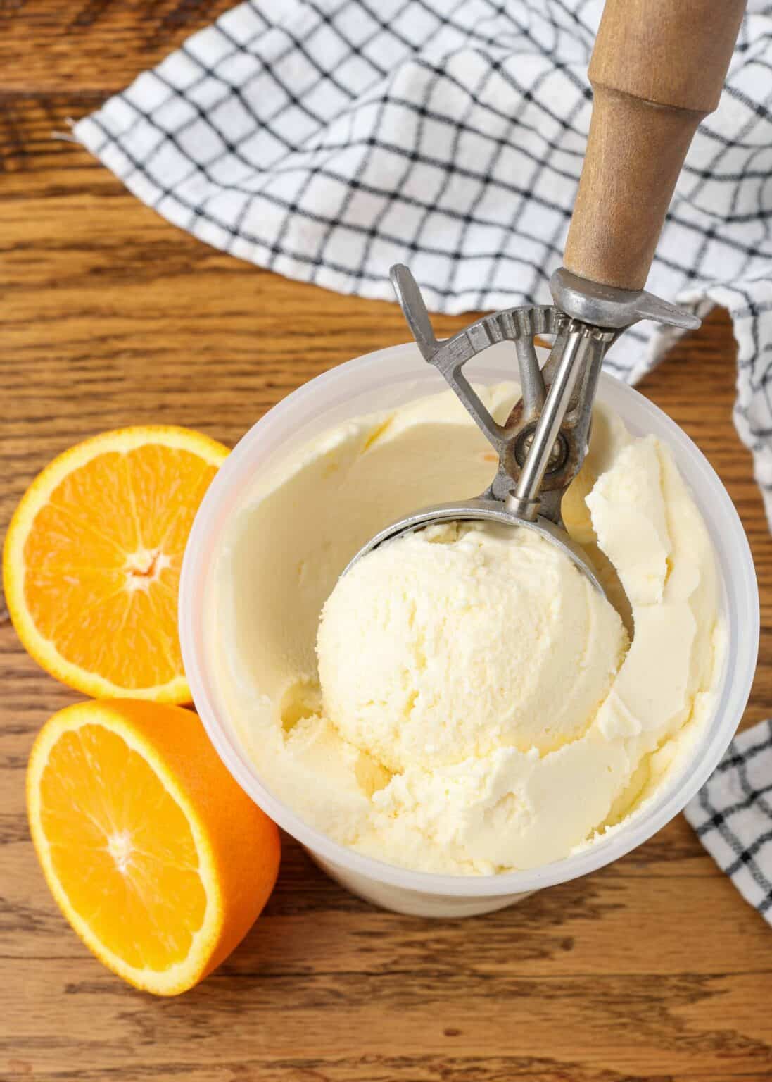 Orange Ice Cream - Barefeet in the Kitchen