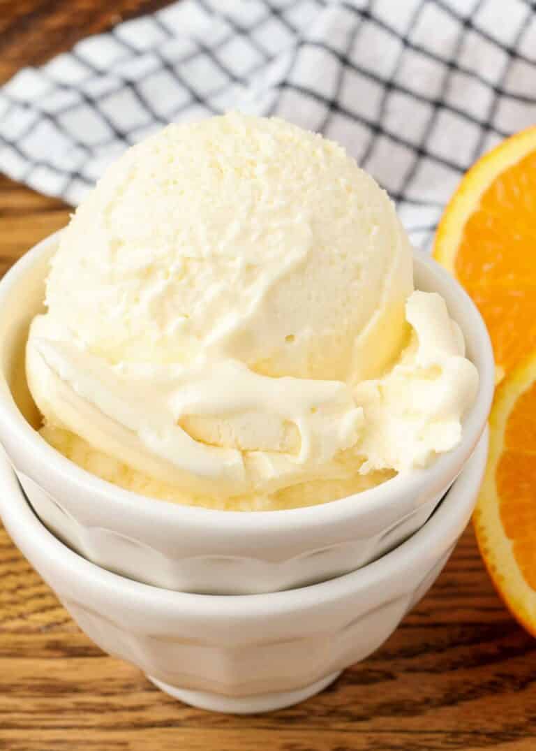 Orange Ice Cream - Barefeet in the Kitchen