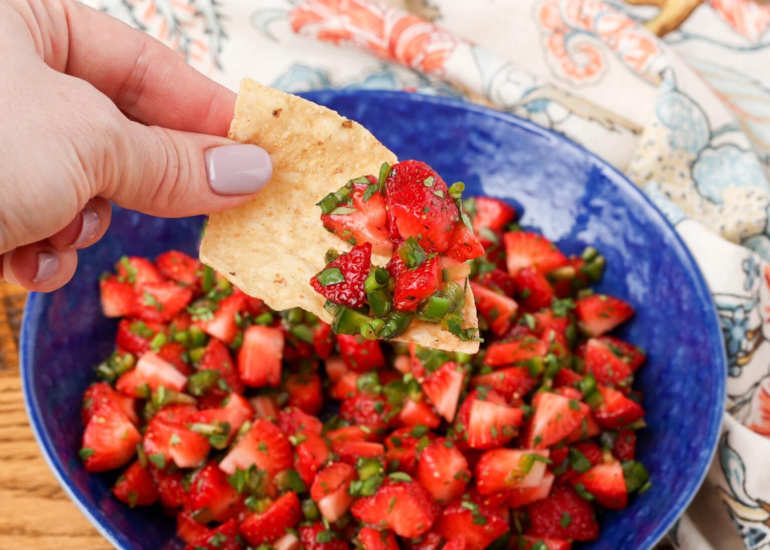 Strawberry Salsa - Barefeet in the Kitchen