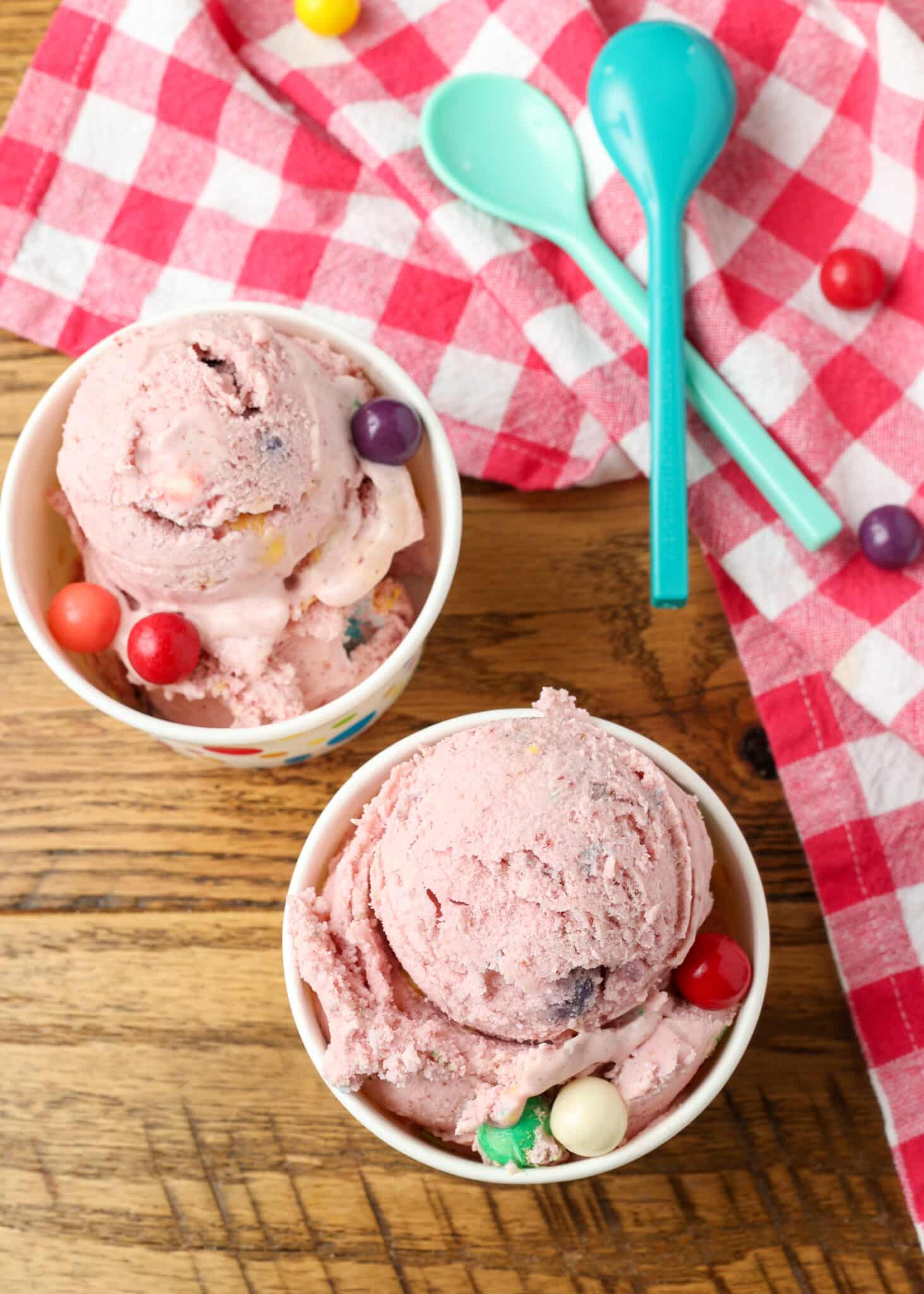 Bubble Gum Ice Cream - Barefeet in the Kitchen