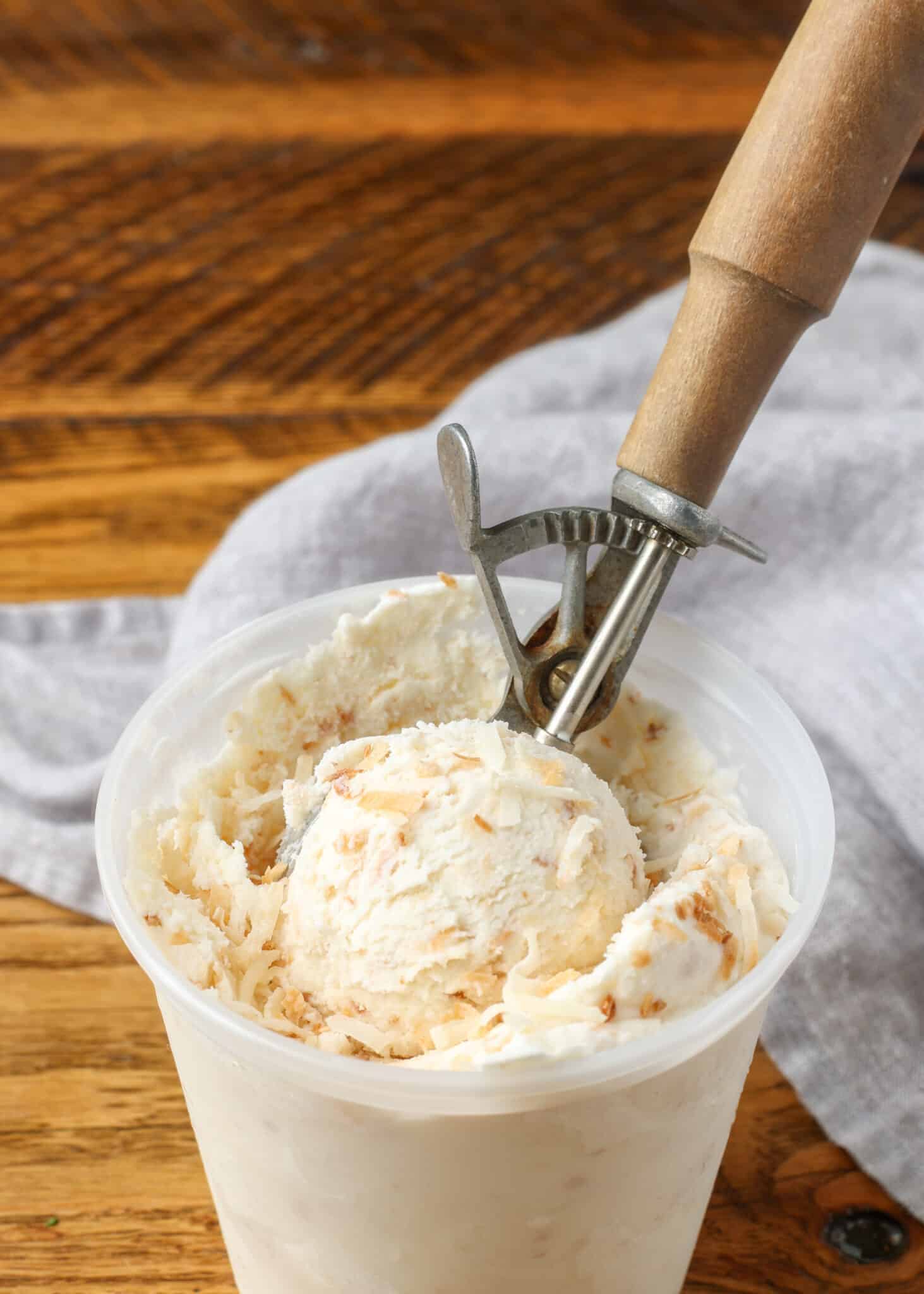Toasted Coconut Ice Cream - Barefeet in the Kitchen