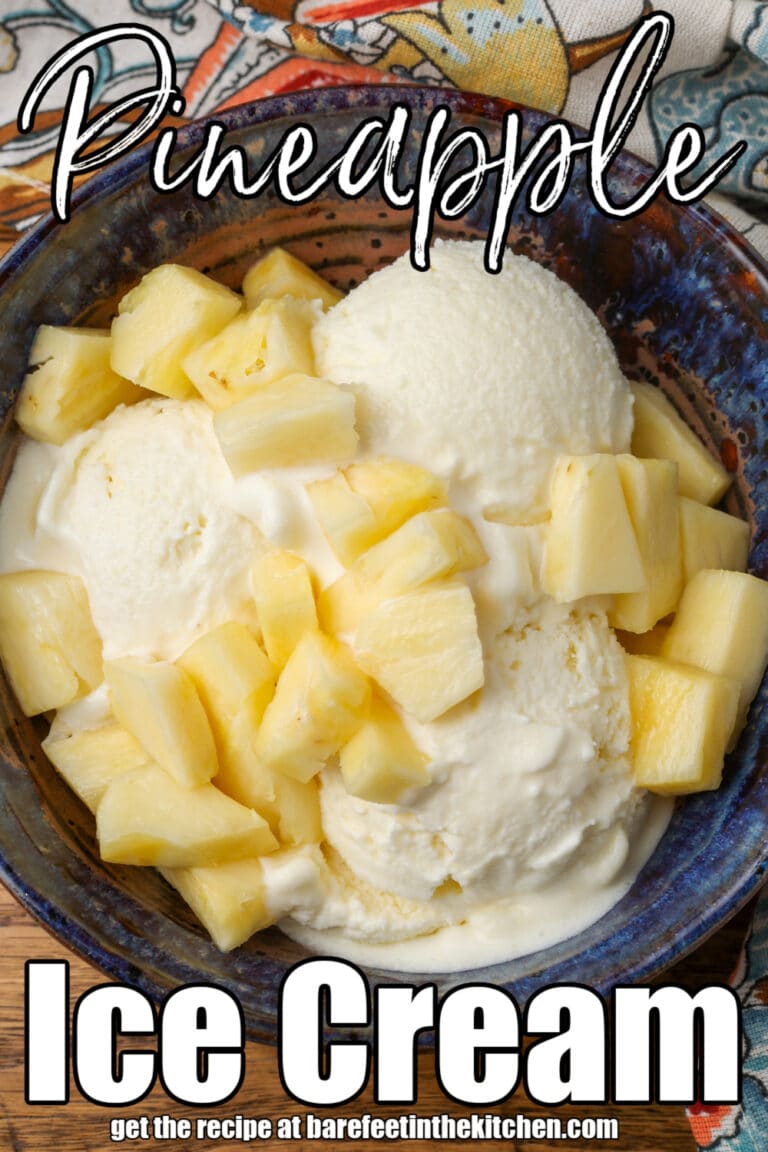 Pineapple Ice Cream - Barefeet in the Kitchen