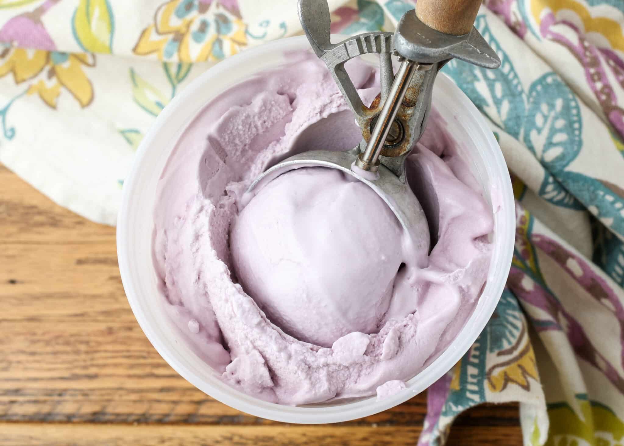 Grape Ice Cream - Barefeet in the Kitchen