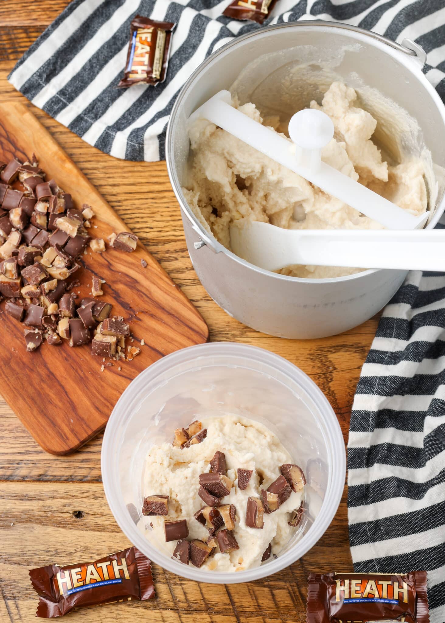 Heath Bar Ice Cream - Barefeet in the Kitchen