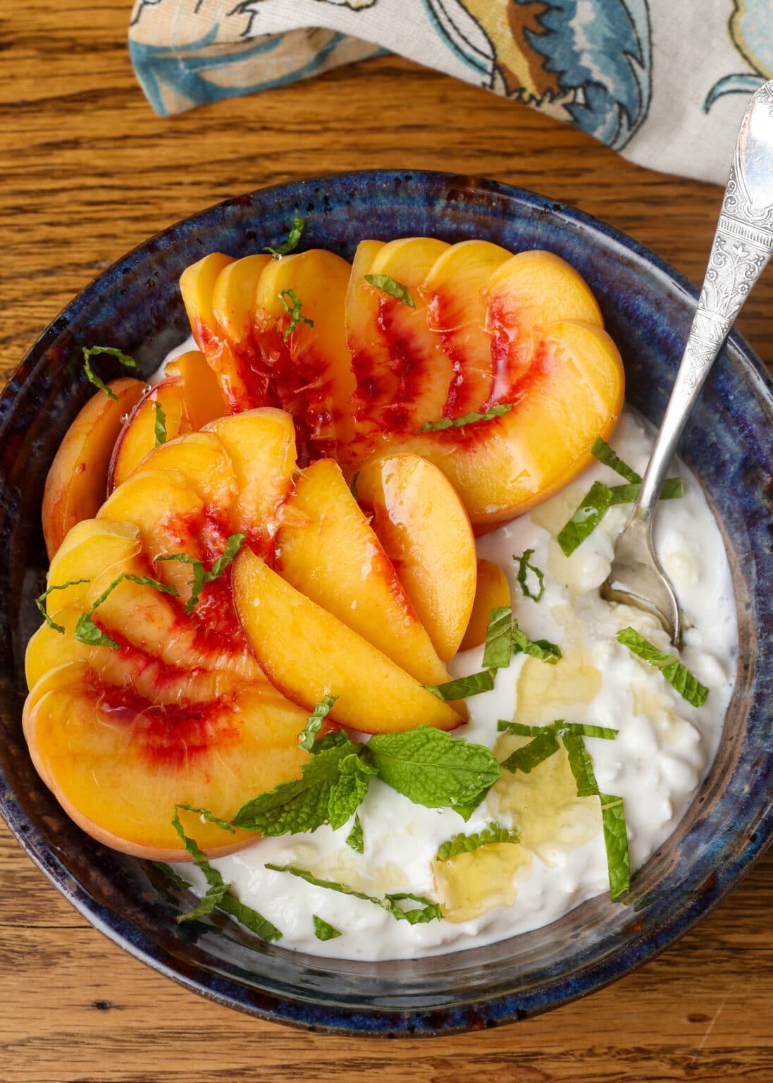 Cottage Cheese and Peaches - Barefeet in the Kitchen