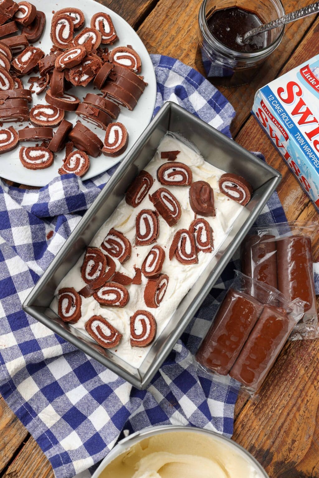 Swiss Roll Ice Cream - Barefeet in the Kitchen