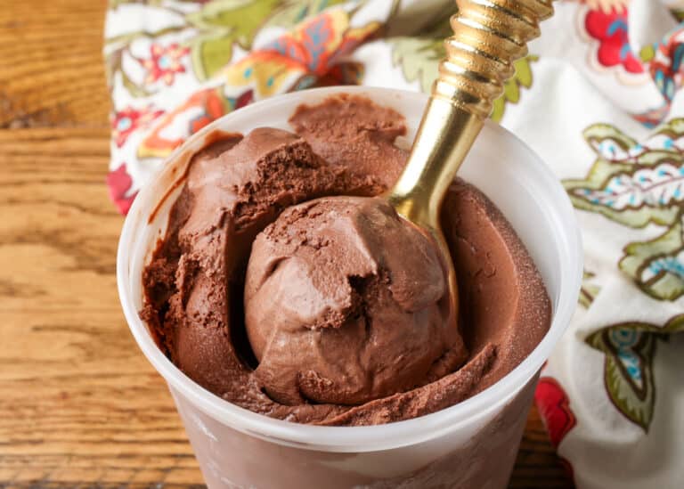 Chocolate Sea Salt Ice Cream - Barefeet in the Kitchen
