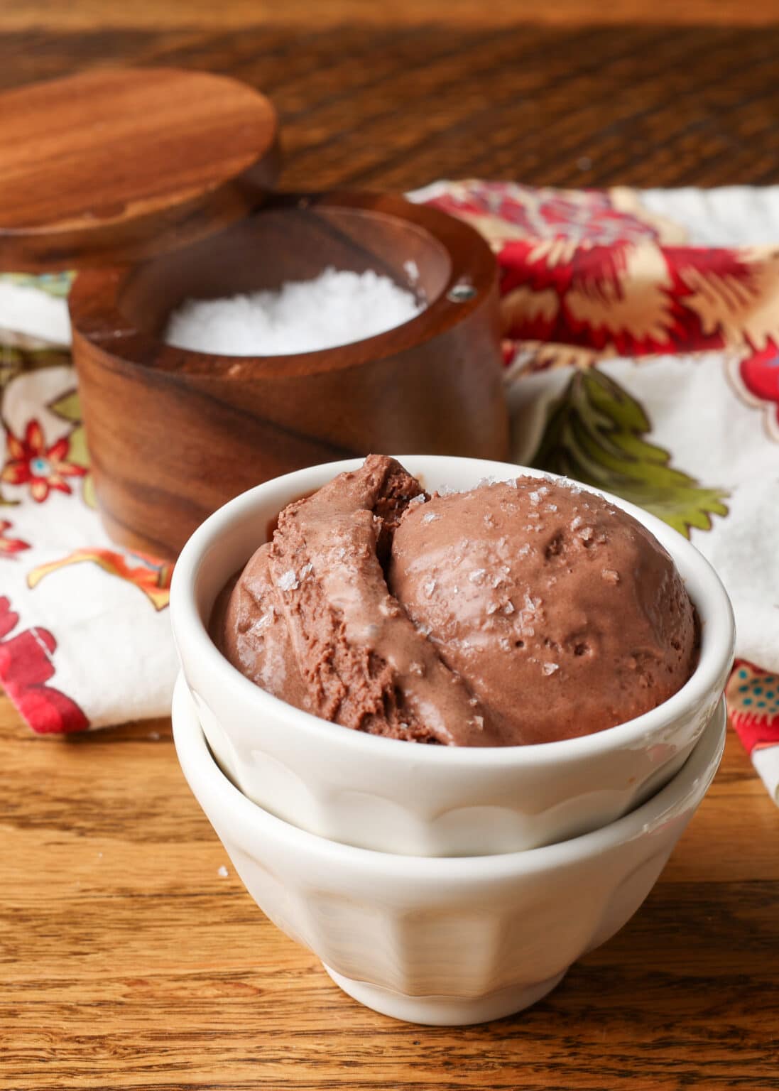 Chocolate Sea Salt Ice Cream - Barefeet in the Kitchen