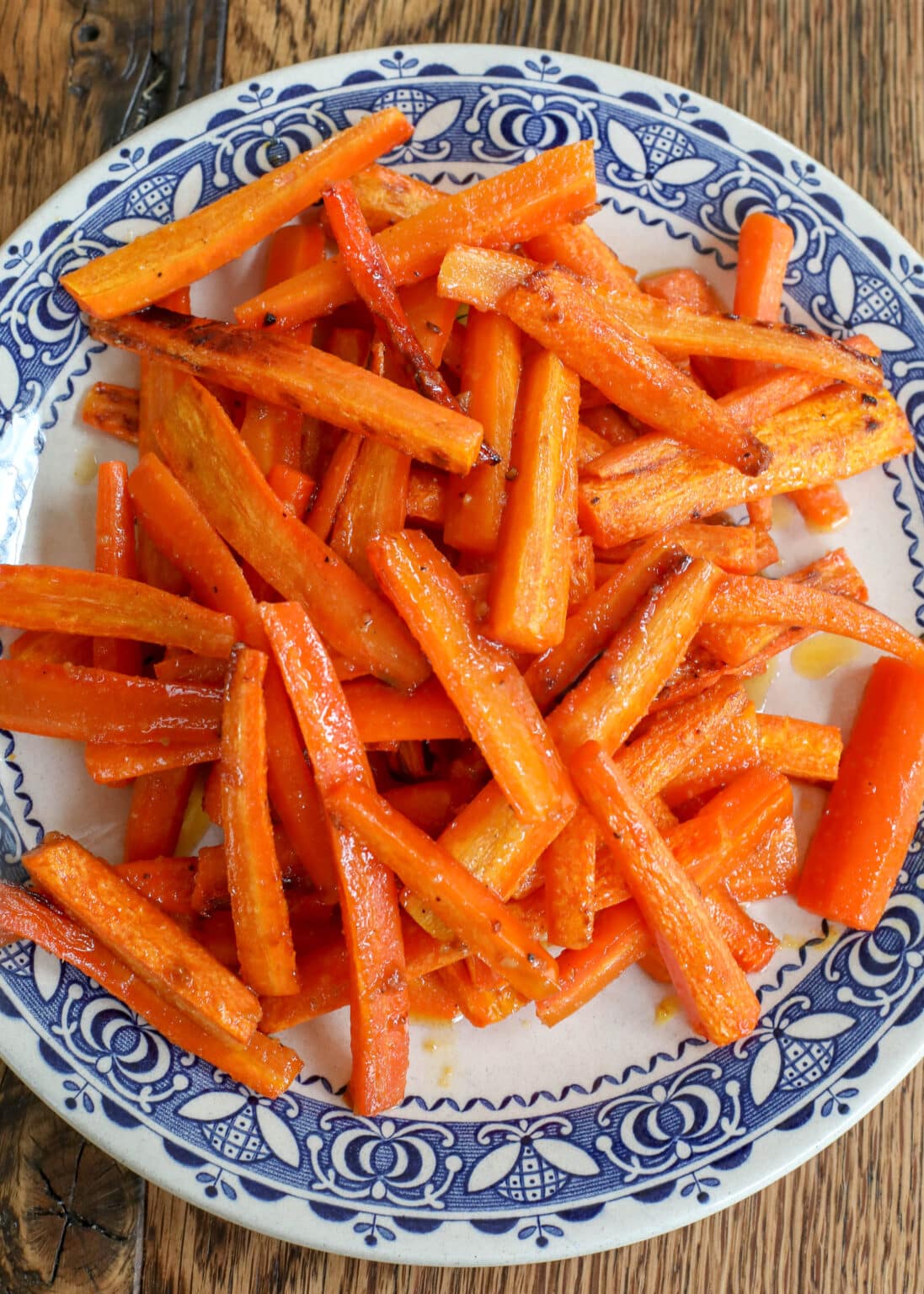 Garlic Butter Roasted Carrots - Barefeet in the Kitchen